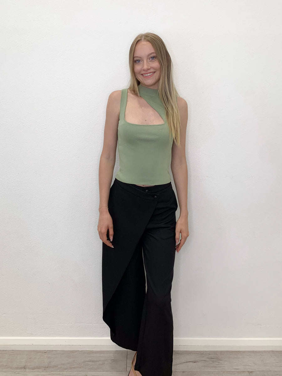 Leta Choker Top/Sage – Hazard Clothing & Shoes